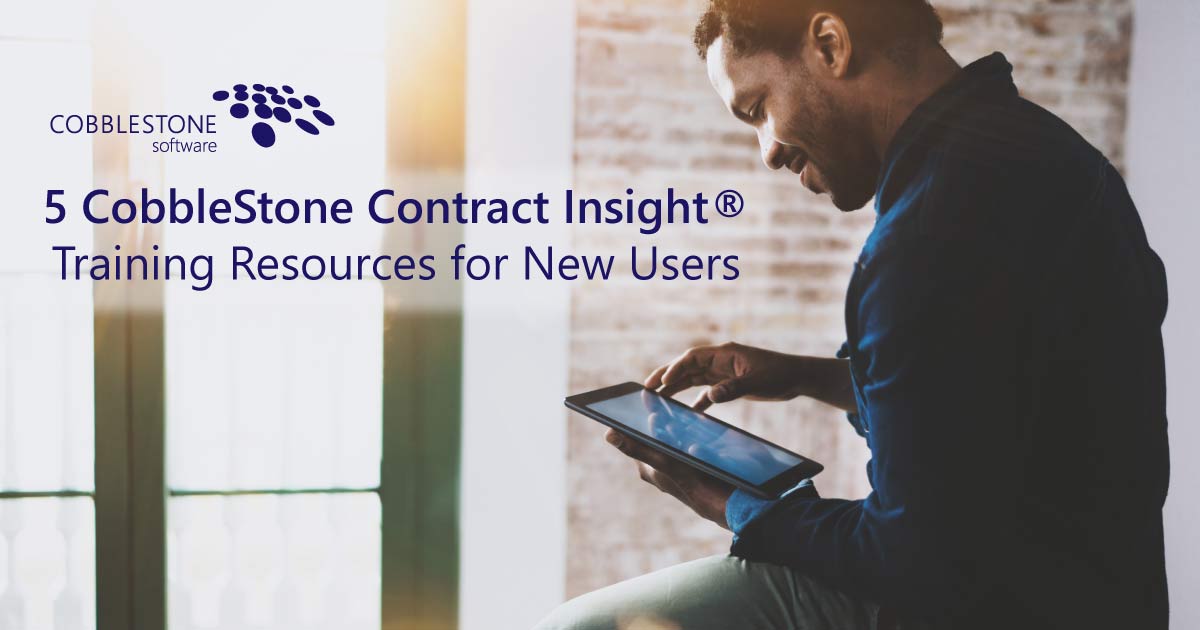 5 CobbleStone Contract Insight® Training Resources for New Users