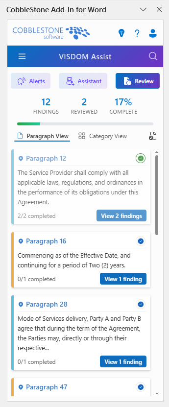 VISDOM AI for MS Word: Smart Contract Management & Review
