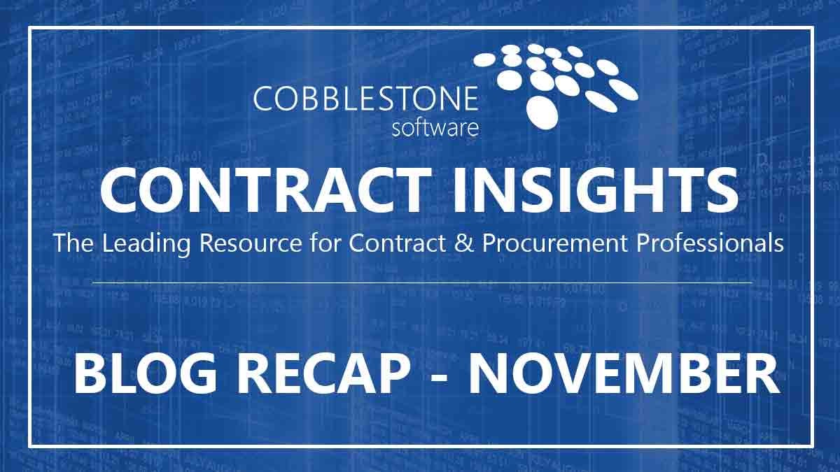 CobbleStone Software Blog Recap for November 2019